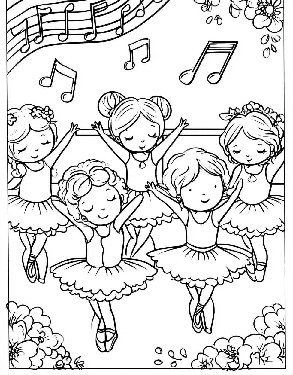 Fun Ballet Coloring Pages for Kids - Free Coloring Page Download ...