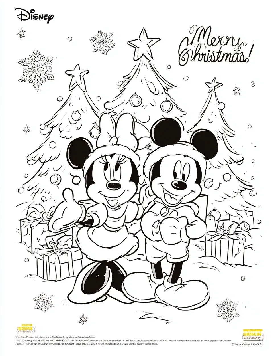Fun Disney Christmas Coloring Pages for Kids - Free Coloring Page ...