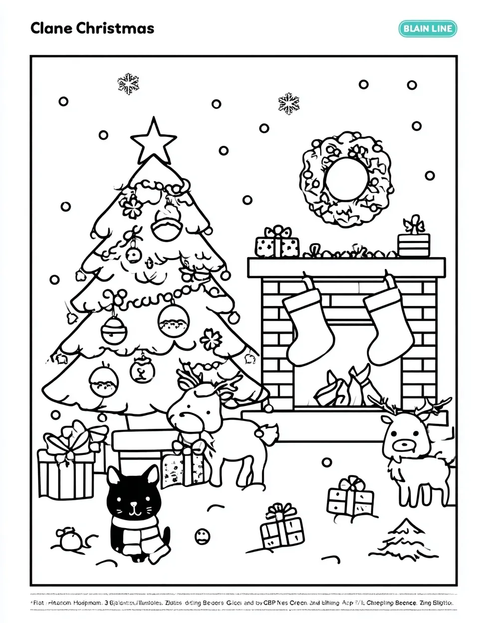 Joyful Christmas Coloring Page with Santa and a Puppy - Free Coloring ...