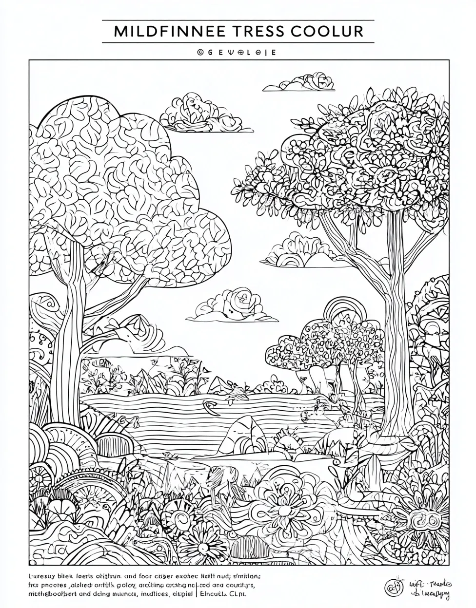 Mindfulness Coloring Pages for Kids - Serene Landscapes - Free Coloring ...