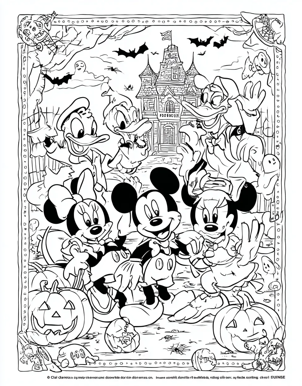 Spooktacular Disney Halloween Color Pages for Grown-Ups - Free Coloring ...