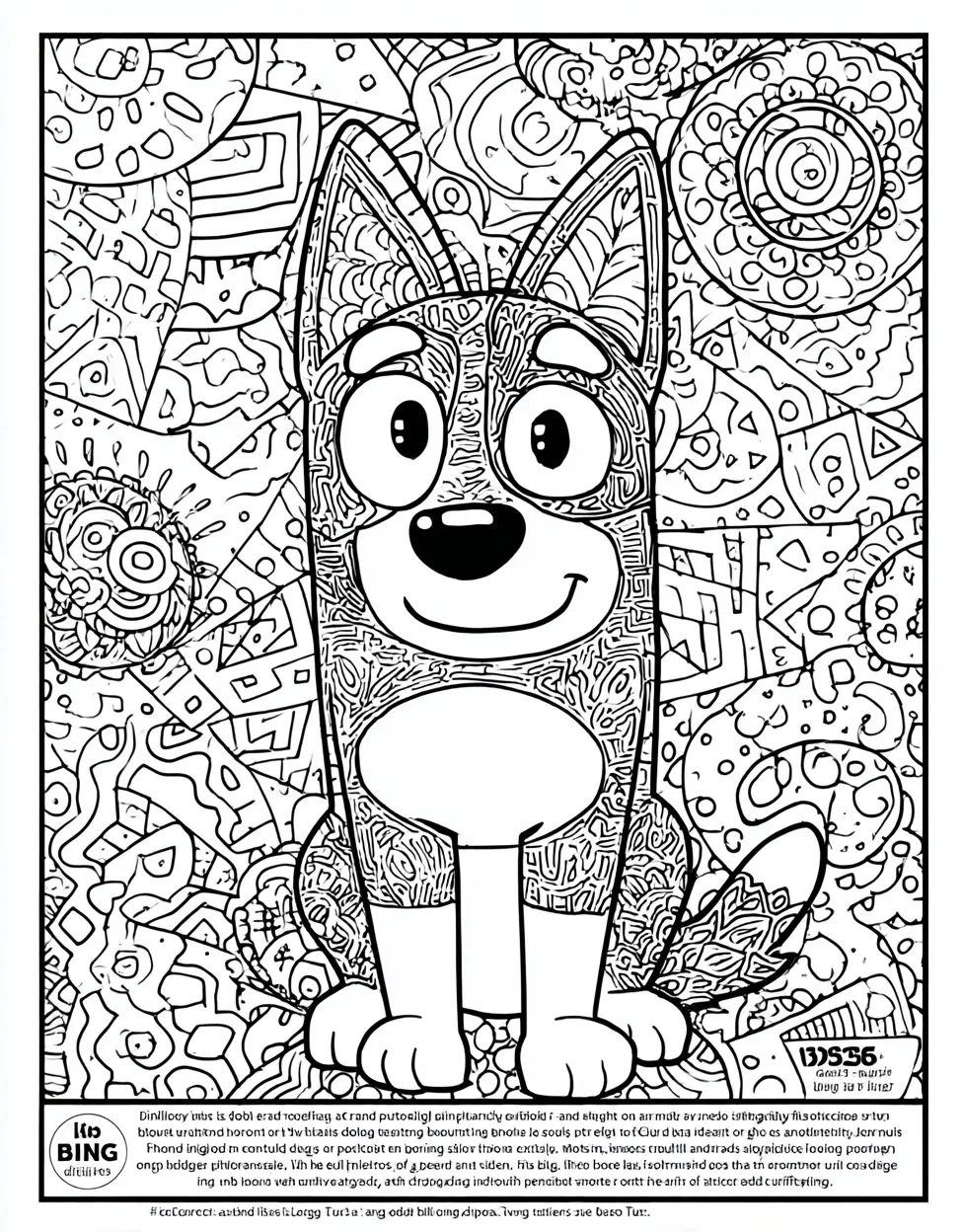 Bluey And Bingo Coloring Pages For Adults