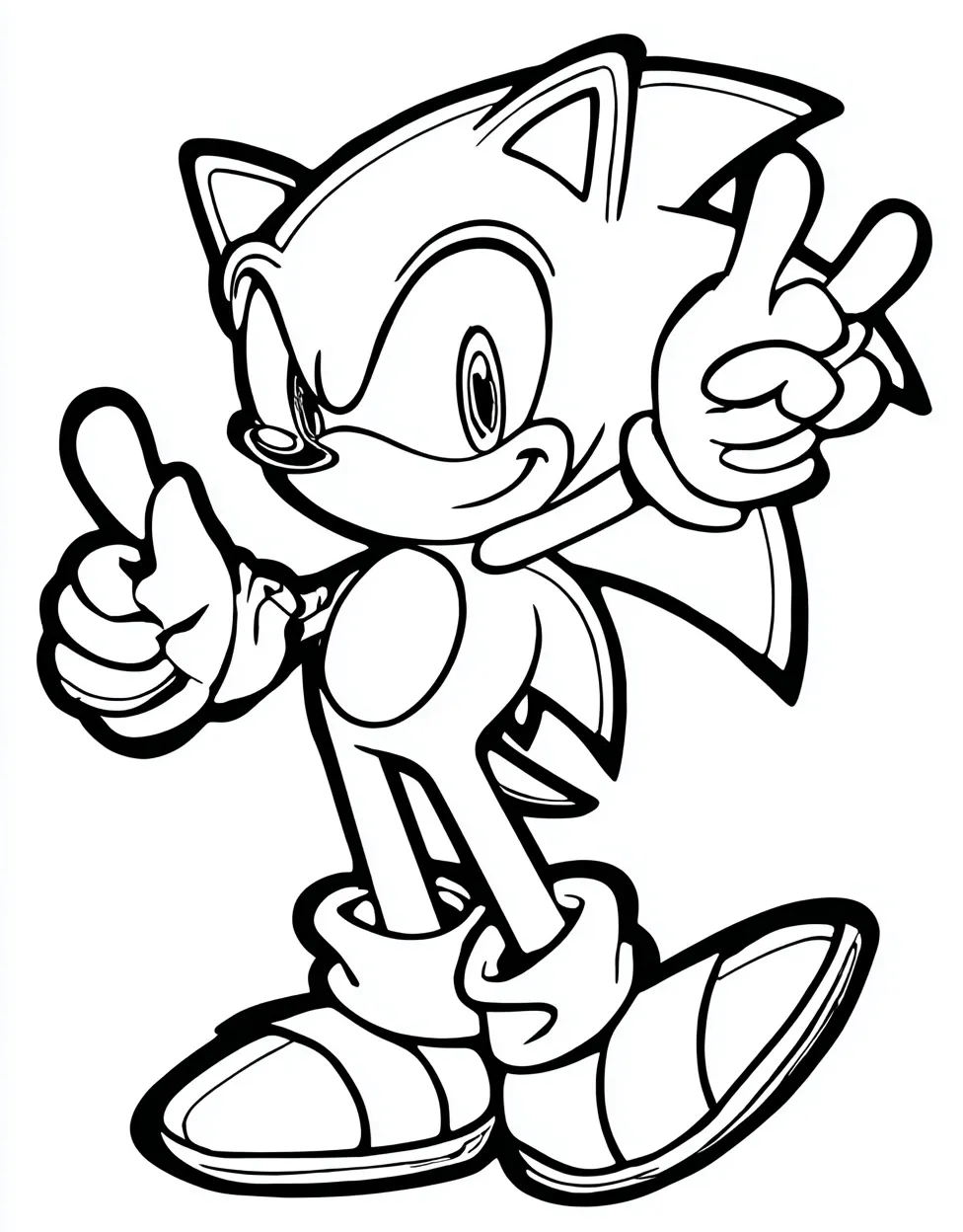 Charming Shadow Sonic Coloring Page - Great for Toddlers - Free ...